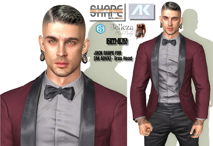 Second Life Marketplace - [SHAPEshifters] JACK SHAPE FOR [AK ADVX ...